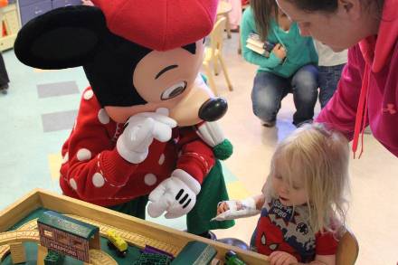 Mickey Mouse visits Sparrow's pediatric Patients | UM Health-Sparrow